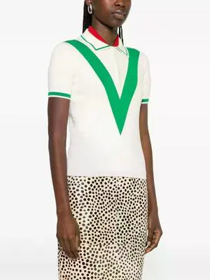 Valentino Garavani V-neck Polo Top