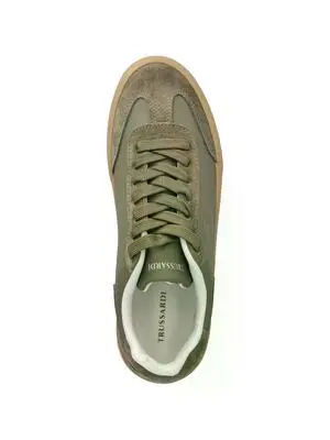TRUSSARDI Logo-detail Leather Sneakers