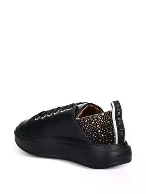 ALEXANDER SMITH Wembley Embellished Lace-up Sneakers - Black