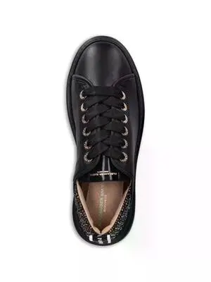 ALEXANDER SMITH Wembley Embellished Lace-up Sneakers - Black