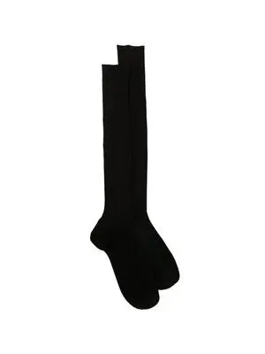 Zegna Cotton Knee-high Socks - Brown