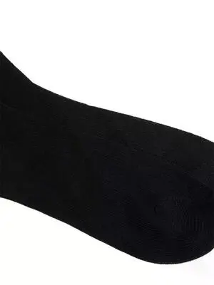 Dsquared2 Mid-crew Socks With Embroidered Logo - Black