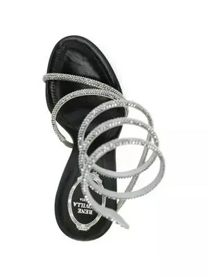 Rene Caovilla 105mm Margot Crystal Embellished Sandals - Black