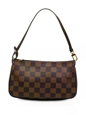 LOUIS VUITTON 2002 Damier Ebene Navona Shoulder Bag - Brown