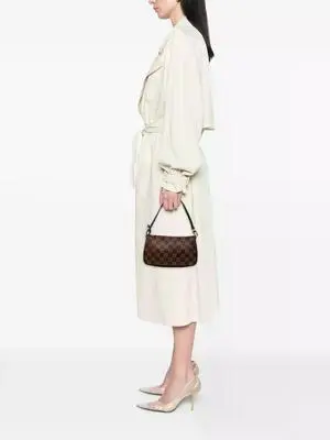 LOUIS VUITTON 2002 Damier Ebene Navona Shoulder Bag - Brown