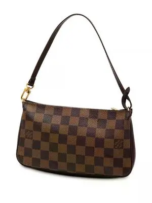 LOUIS VUITTON 2002 Damier Ebene Navona Shoulder Bag - Brown