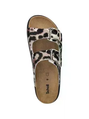 DR. SCHOLL'S SHOES Animal-print Buckle Mules
