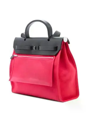 Hermès 2017 Toile Herbag Zip 31 Satchel - Pink