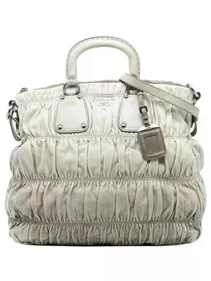 Prada Nappa Gaufre Ombre Satchel - Grey