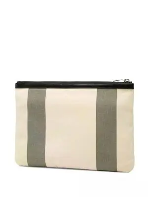 Saint Laurent 2015 Canvas Beach Zip Clutch