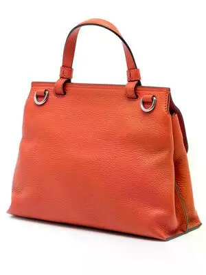 Gucci Small Leather Bamboo Daily Satchel - Orange