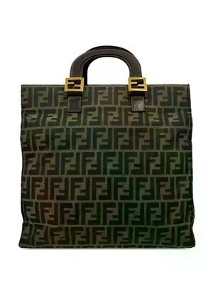 Fendi 20th Century Zucca Canvas Twins Tote Bag