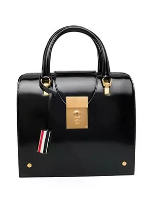 Thom Browne Top Handle Structured Tote Bag - Black