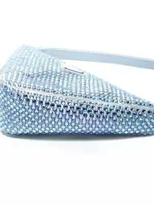 Prada Crystal-embellished Shoulder Bag - Blue