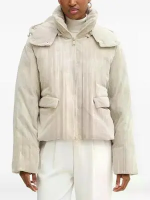 Armani Exchange Hooded Corduroy Puffer Jacket