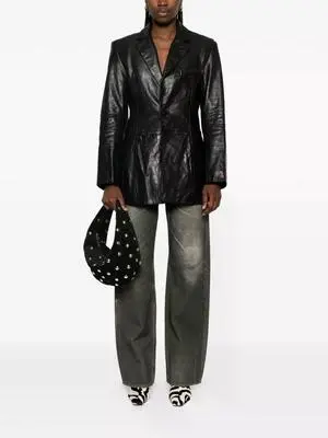 Alexander Wang Leather Single-breasted Blazer