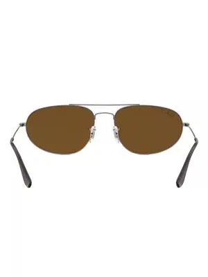 Ray-ban Oval Frame Pilot Sunglasses - Grey