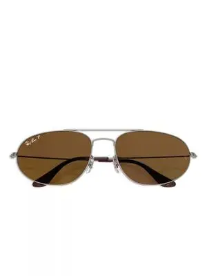 Ray-ban Oval Frame Pilot Sunglasses - Grey