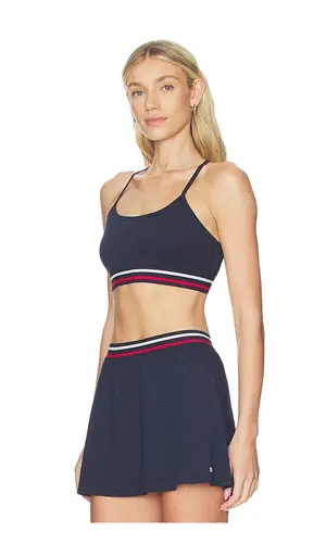 Splits59 Cali Active Rib Sports Bra In Navy - Heather Indigo