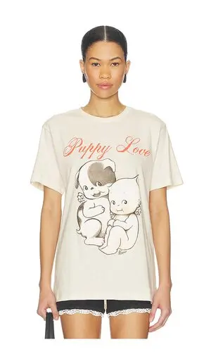 THE FORECAST AGENCY Puppy Love Tee - Cream