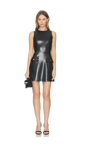 Alice + Olivia Faux Leather Mini Dress