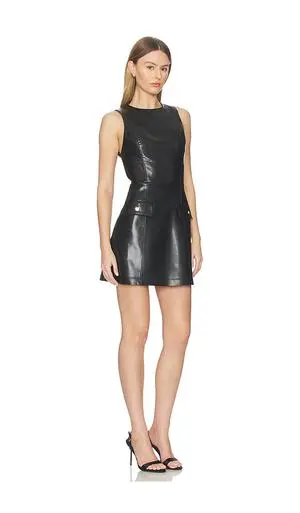 Alice + Olivia Faux Leather Mini Dress
