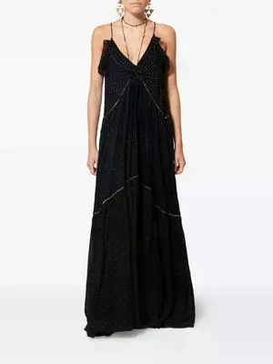MARANT ETOILE Vasma Ruffled V-neck Maxi Dress