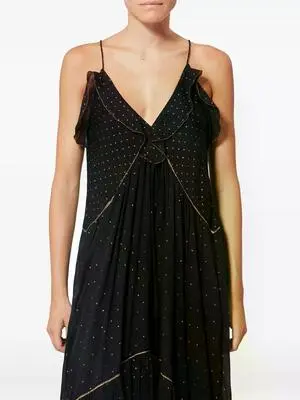 MARANT ETOILE Vasma Ruffled V-neck Maxi Dress