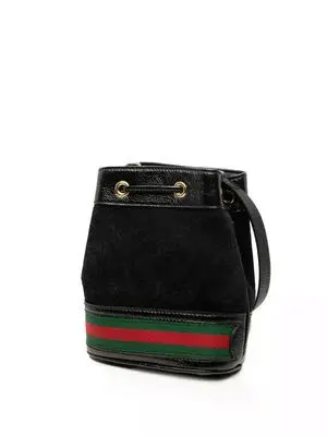 Gucci Mini Ophidia Bucket Bag - Black