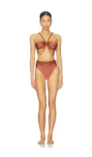 PatBO X Camila Coelho Golden Lune Bikini Bottom