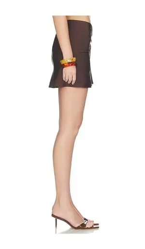 SHANI SHEMER Issa Mini Skirt - Espresso
