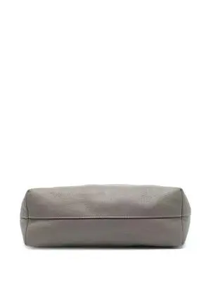 Prada Vitello Daino Open Convertible Tote Satchel - Grey