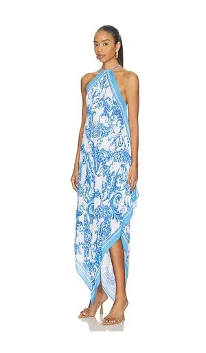 L'Agence Elise Halter Midi Dress