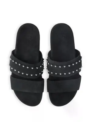 GIUSEPPE ZANOTTI Ryan Double-banded Studded Sandals - Black