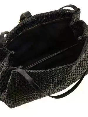 FERRAGAMO Large Woven Leather Tote