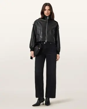 ALLSAINTS Lowden Leather Jacket - Black