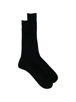 Zegna Logo-print Ankle Socks - Black