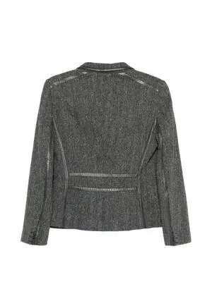 Dolce & Gabbana Lambskin Trim Herringbone Jacket