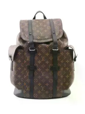LOUIS VUITTON Monogram Macassar Christopher Mm Backpack