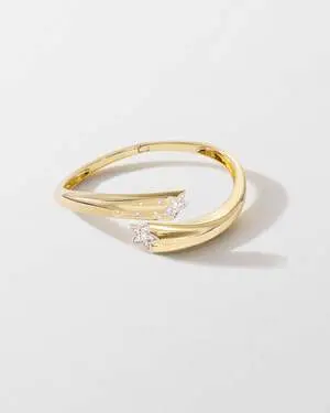 ROXANNE FIRST Diamond And Gold Shooting Star Bangle Bracelet - Yellow Gold