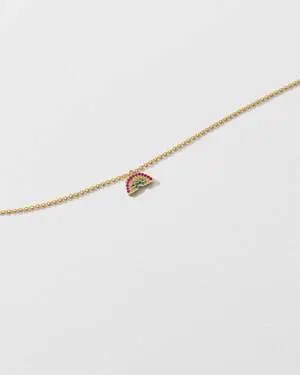 ROXANNE FIRST Sapphire Rainbow Icon Pendant Necklace - Yellow Gold