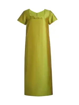 Tess Lorenz Midi Viscose Dress - Chartruse