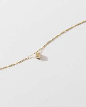 ROXANNE FIRST Diamond Dice Icon Pendant Necklace - Yellow Gold