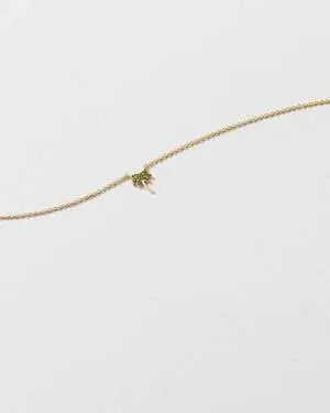 ROXANNE FIRST Tsavorite & Diamond Palm Tree Necklace - Yellow Gold