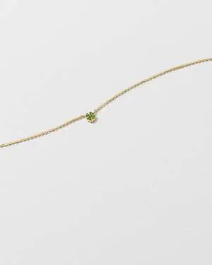 ROXANNE FIRST Tsavorite Clover Icon Necklace - Yellow Gold