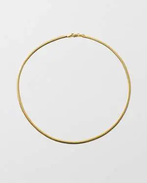 ROXANNE FIRST Gold Reversible Snake Chain Necklace