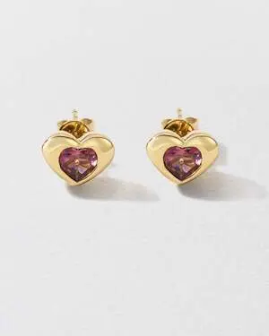 ROXANNE FIRST Tourmaline Stud Earrings - Yellow Gold