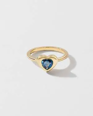 ROXANNE FIRST Topaz Heart Ring - Yellow Gold