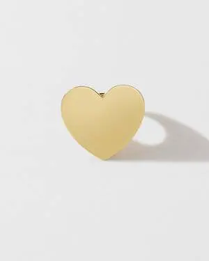 ROXANNE FIRST 14k Gold Jimmy Mac Heart Signet Ring - Yellow Gold