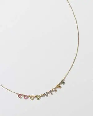 ROXANNE FIRST Rainbow Sapphire & Diamond Necklace - Yellow Gold